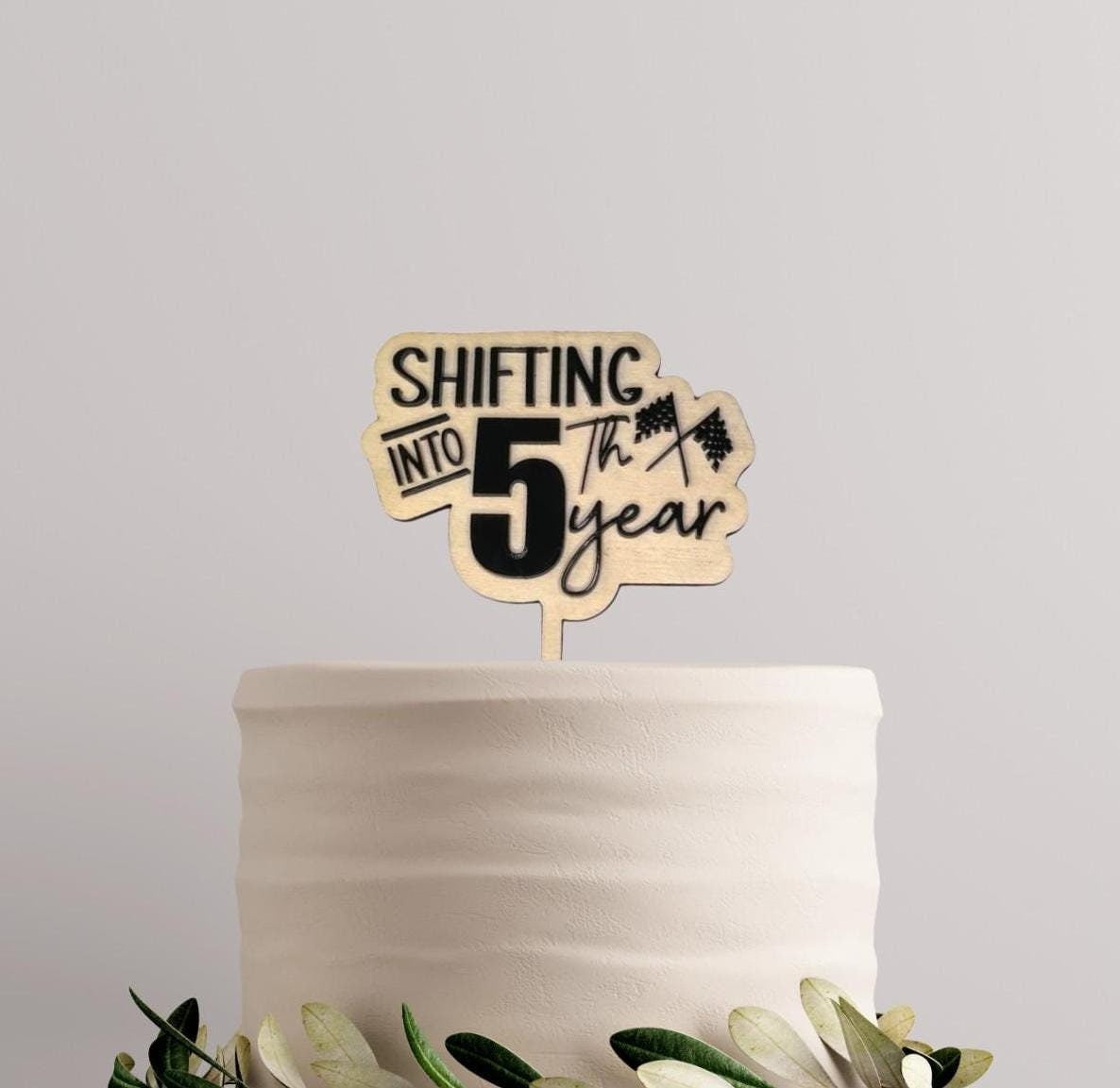 Racing Theme Cake Topper for Ages 1-9 - Shifting Into Gear Cake Topper ...