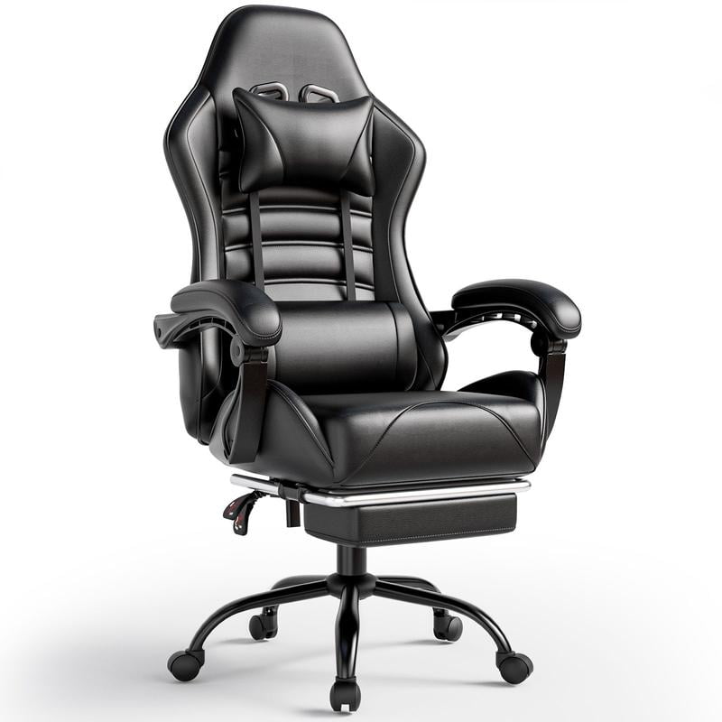 Racing Video Backrest and Seat Height Recliner Gaming Office High Back ...