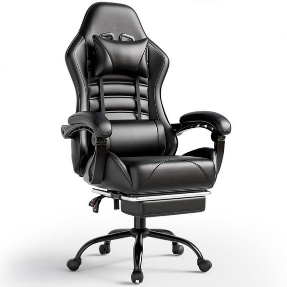 Racing Video Backrest and Seat Height Recliner Gaming Office High Back Computer Ergonomic ...