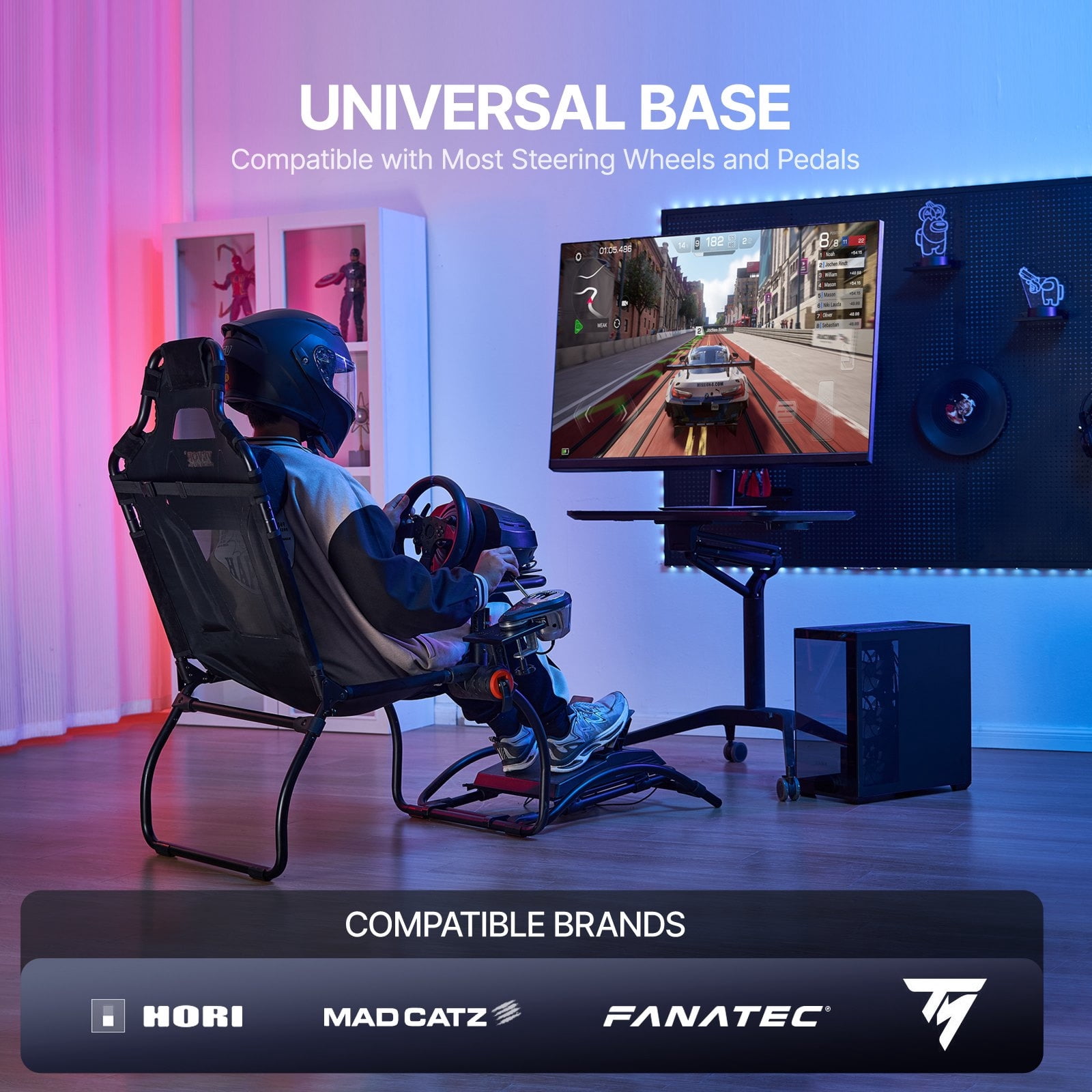 Racing Wheel Stand Foldable for Logitech G923/G920/G29 Compact ...