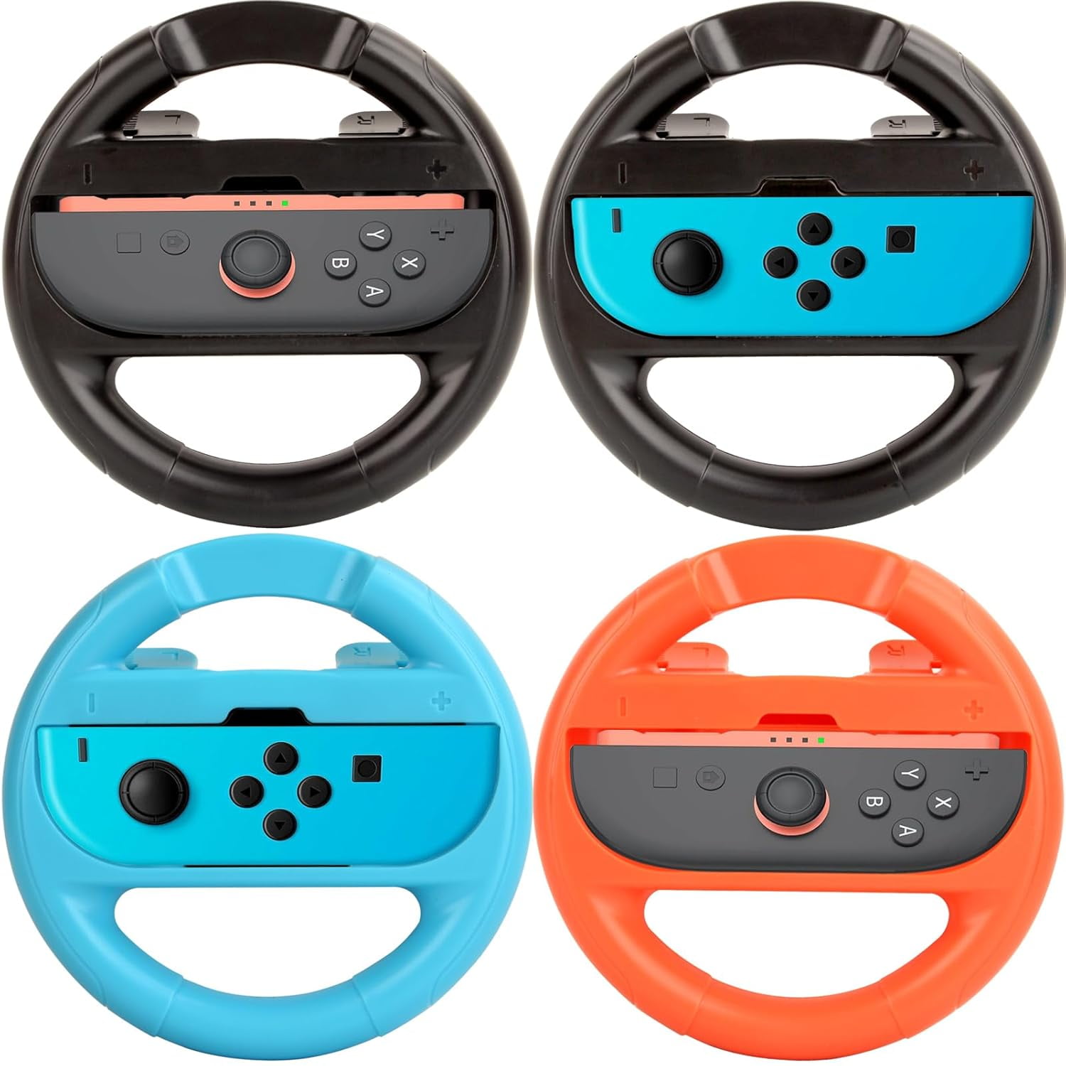 Racing Wheel for Switch 2 Joy-Con, Steering Wheel for NS2/NS/OLED/Kart, Ergonomic Grips, Quick ...