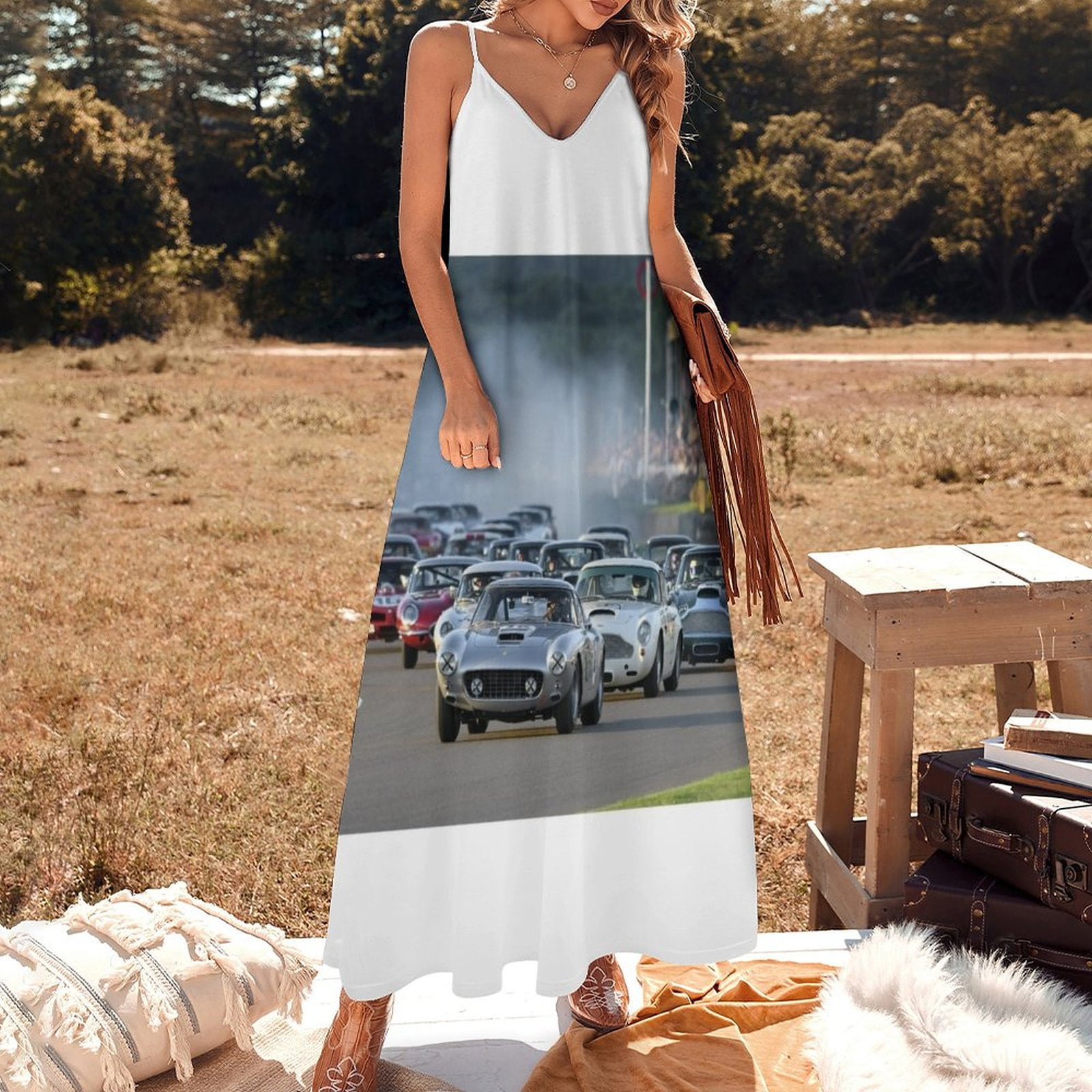 Racing at the Goodwood Revival Sleeveless Dress dress party evening elegant luxury celebrity ...