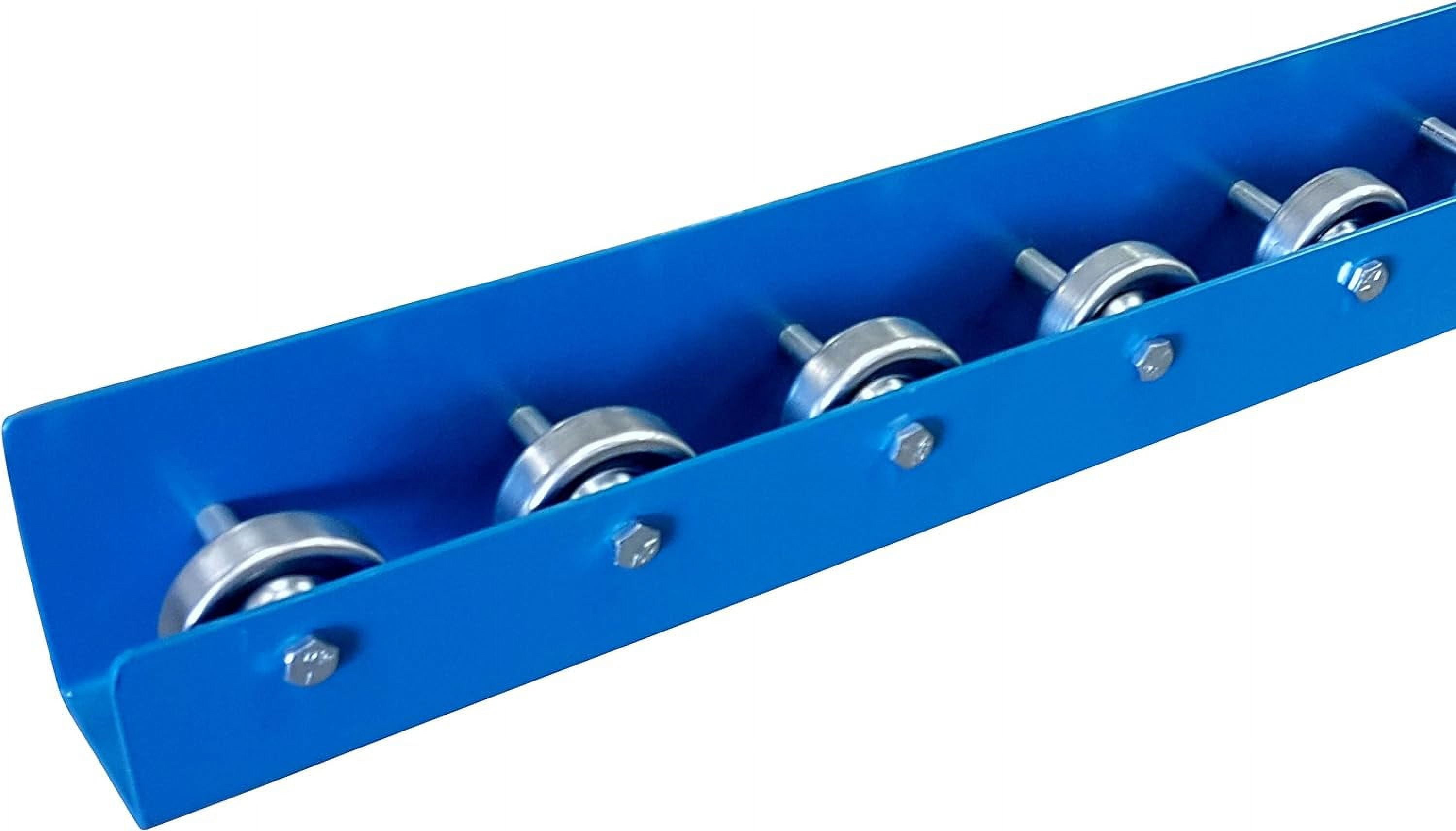 Rack Conveyor Rails - T4 Style Skate Wheel Track with Side Guides ...