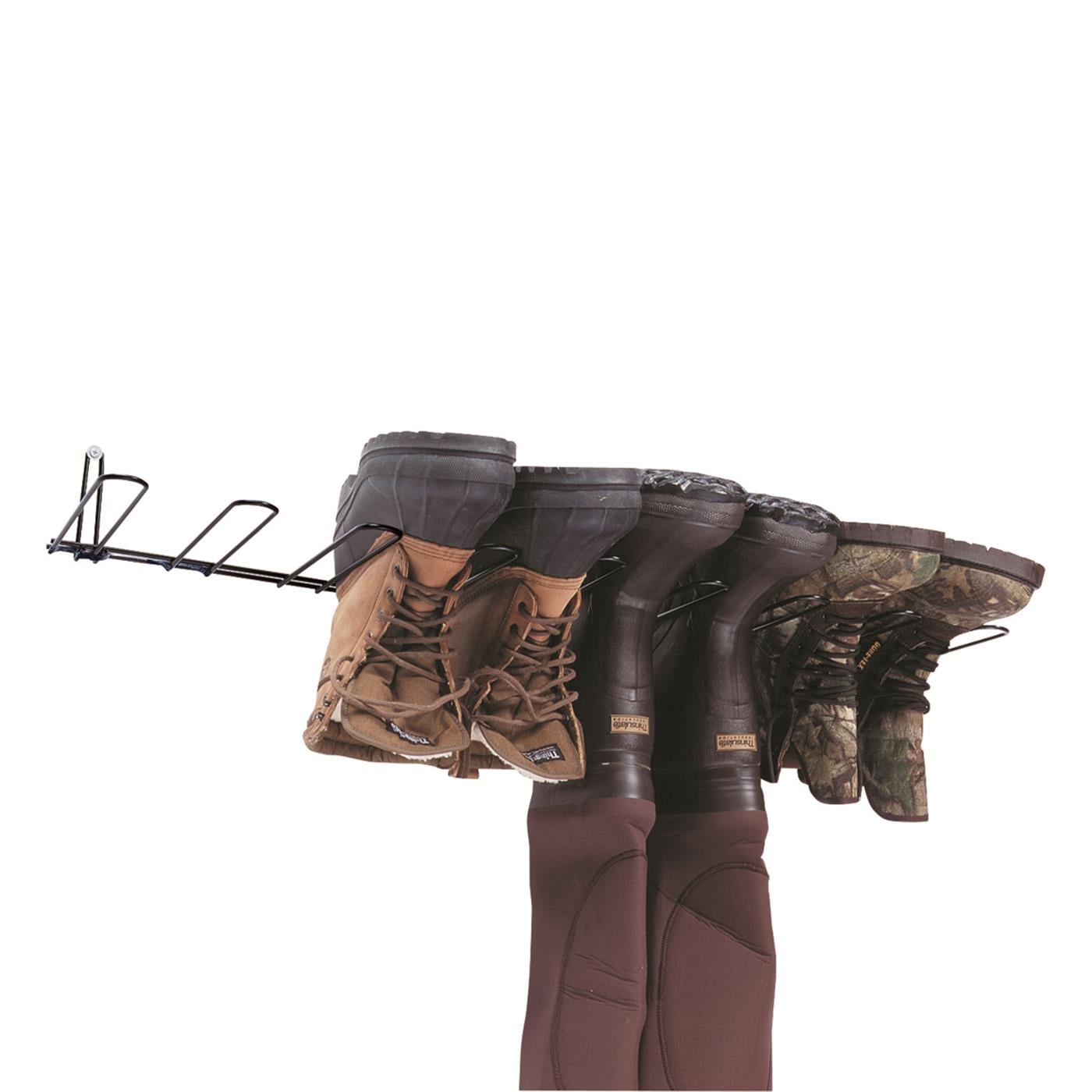 Rack'Em Metal Wall Mounted 4 Pair Boot Holder and Shoe Shelf - Walmart.com