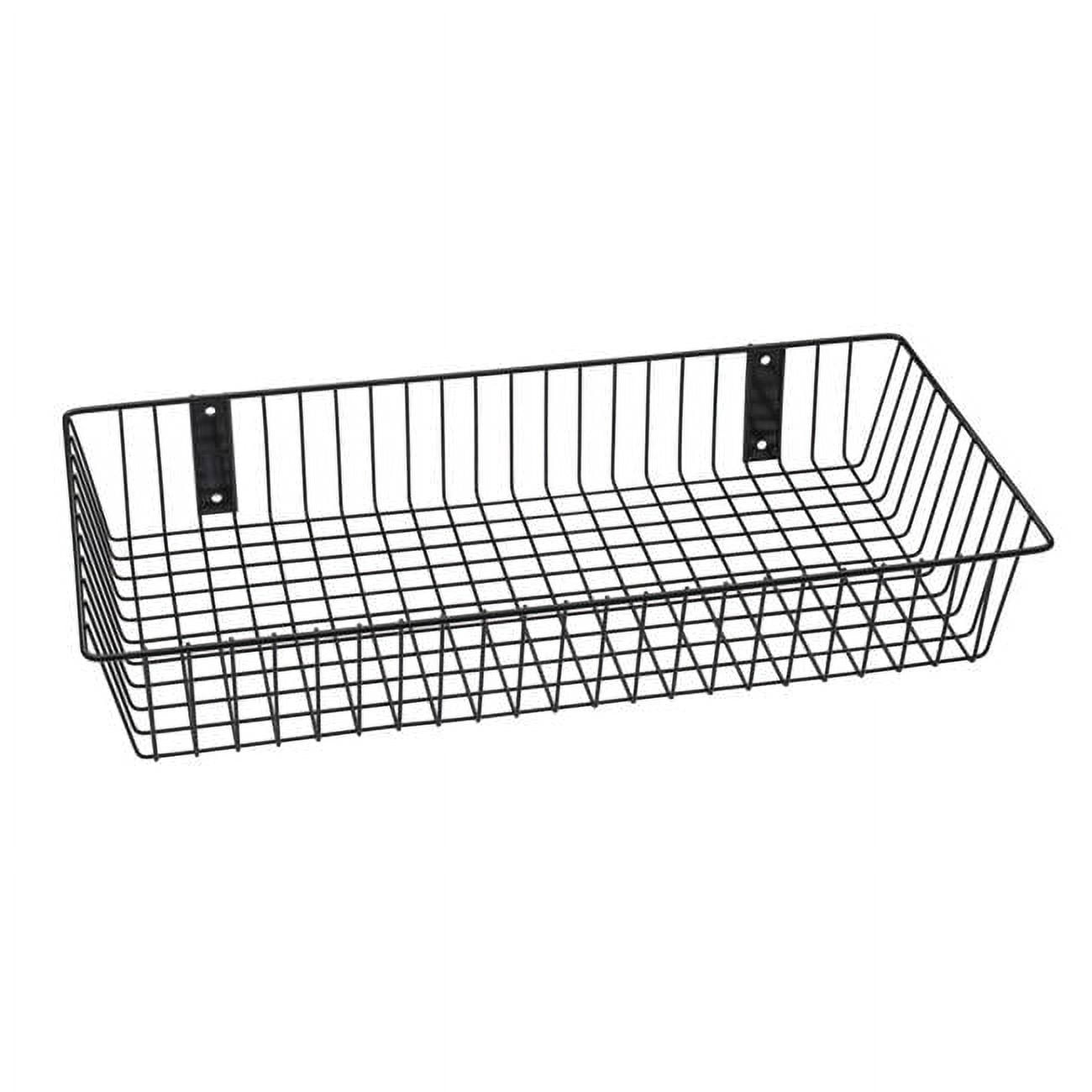 Rack'Em 9080-B Mount Anywhere Black Wire Basket 24"x12"x4" Provides ...
