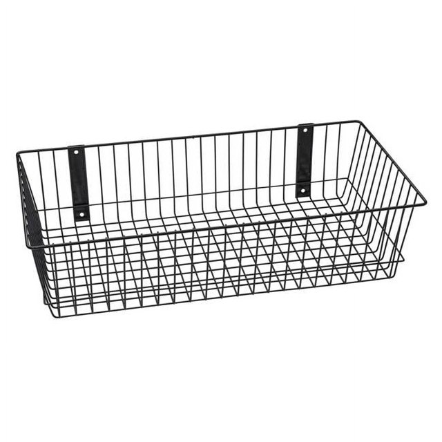 Rack'Em 9086-B Mount Anywhere Black Wire Basket 24"x12"x6" Provides ...