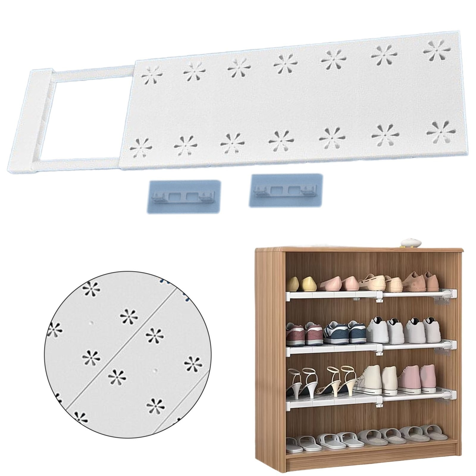 Rack Miayilima Storage Rack Closet Tension Shelf Expandable Metal ...