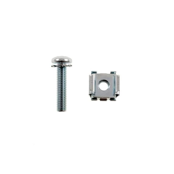 Rack Mount Cage Nuts with Screws, 12-24, Qty 50$$Tools - Walmart.com