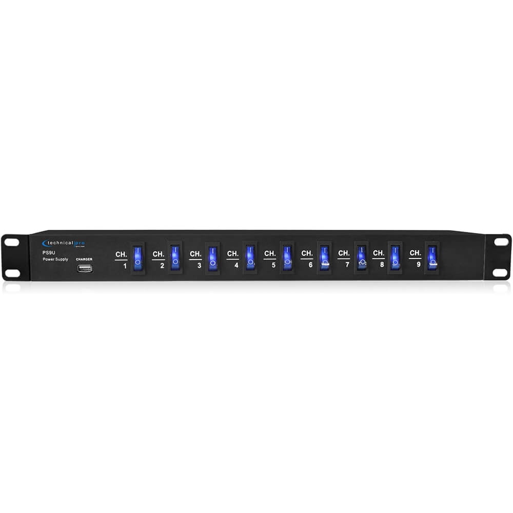 Technical Pro PS9U Rack Mount Power Supply with 5V USB Charging Port ...