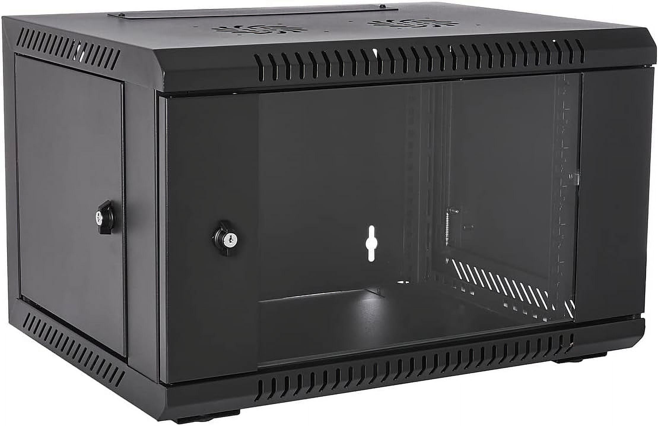 Rack Mount Wall Cabinet Enclosure 6U Glass - Walmart.com