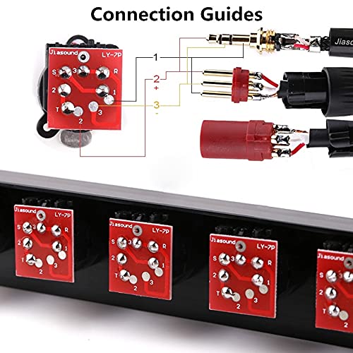Rack Patch Panel 8 12 16 Way 3 Pole XLR Female Chassis Connnector 1U ...