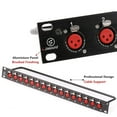 Rack Patch Panel 8 12 16 Way XLR Female Canon Connnector 1U Flight Case ...