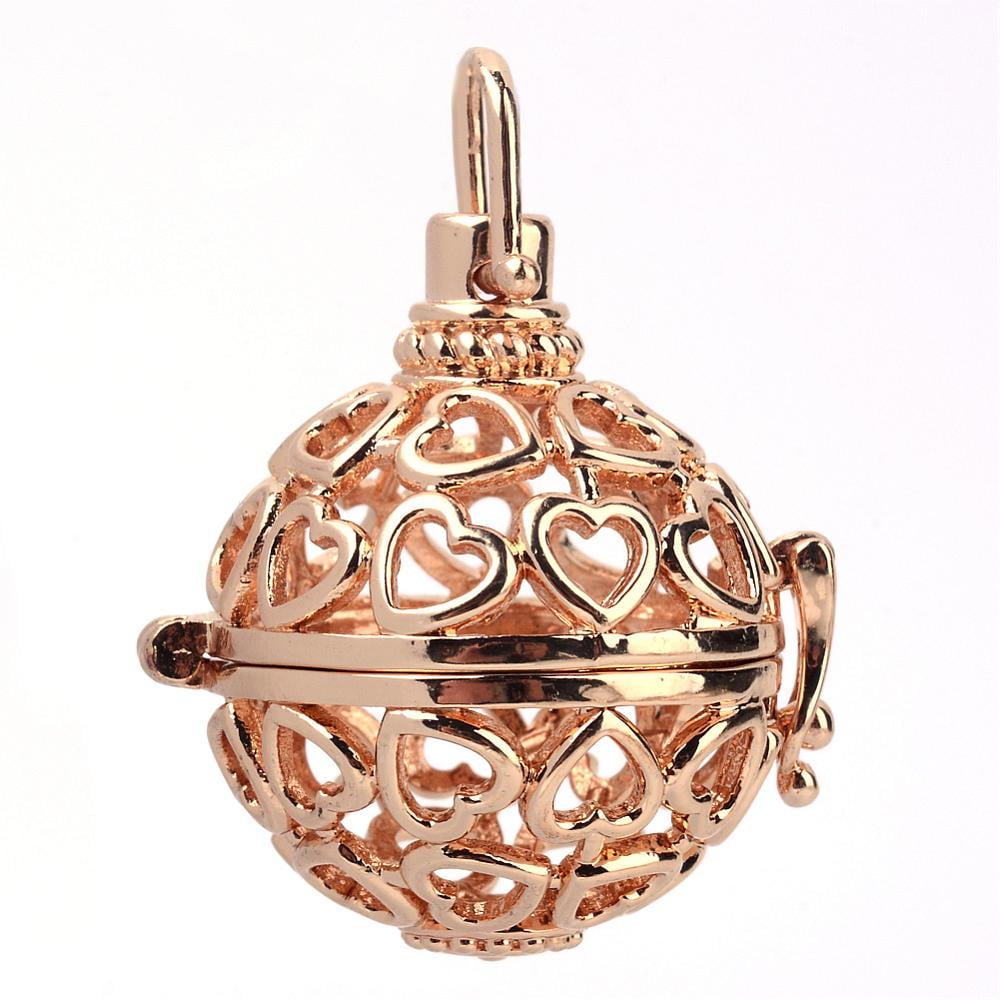 Rack Plating Brass Cage Pendants For Chime Ball Pendant Necklaces ...