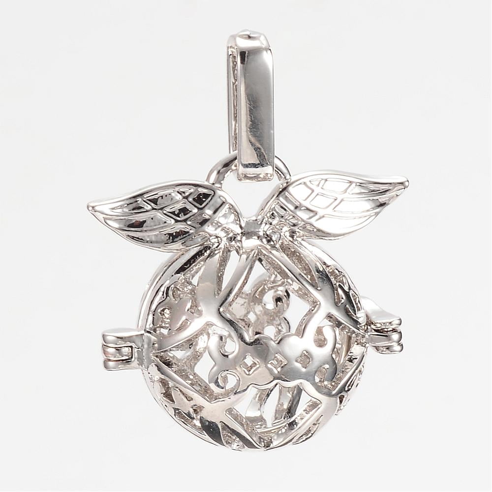 Rack Plating Brass Cage Pendants For Chime Ball Pendant Necklaces ...