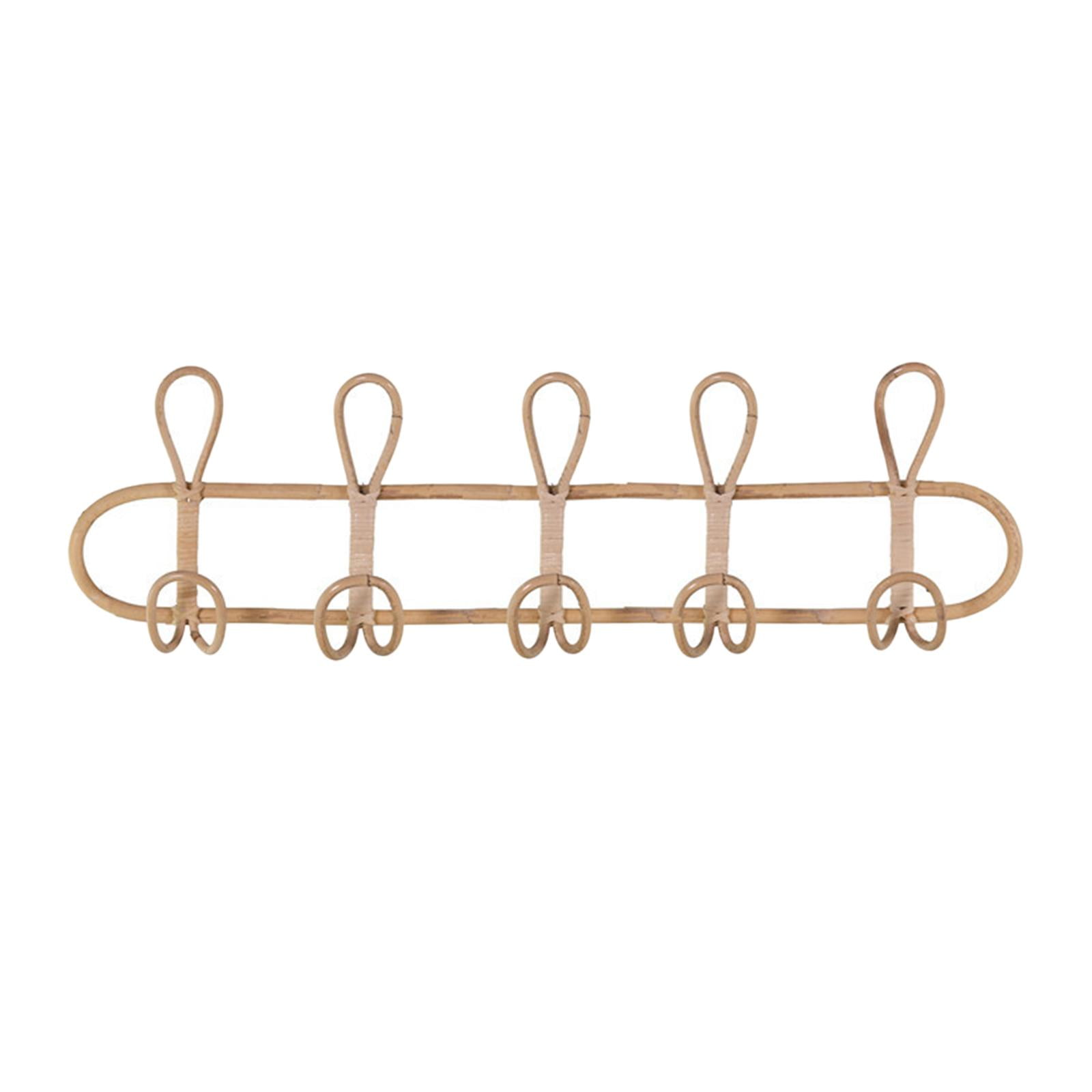 Rack Rattan Ornament Hanging Storage Organizer Hooks Holder Clothes ...