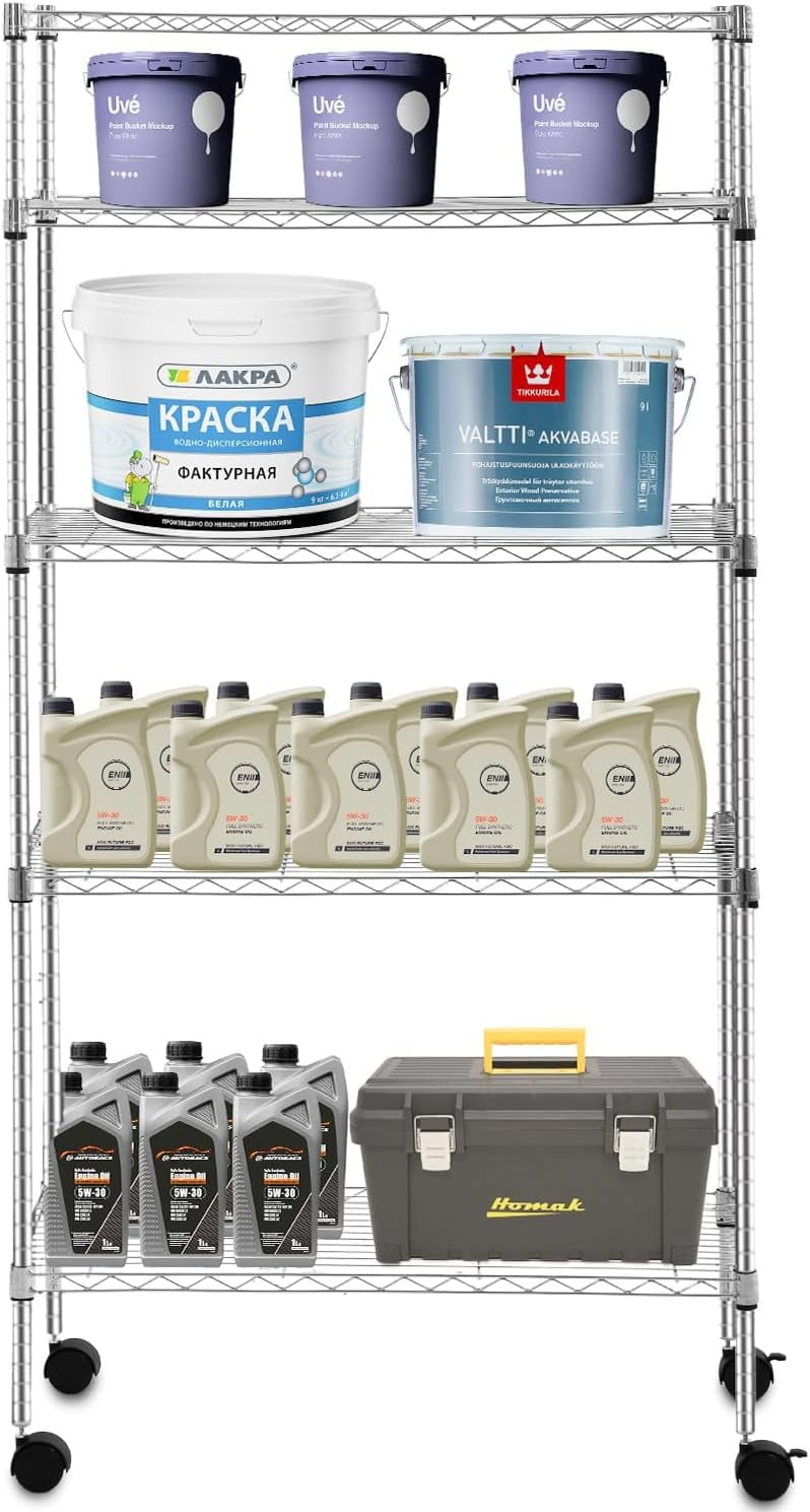 Rack Shelf Metal Shelving NSF Certified 5 Tier Wire Rack Shelving ...