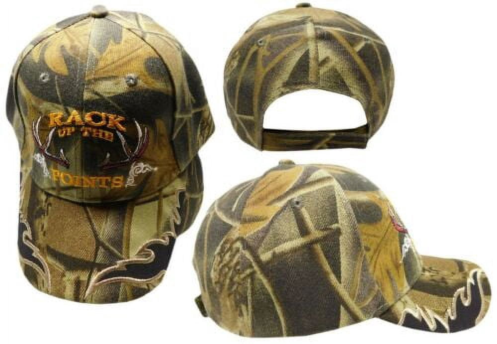 Rack Up The Points Hunting Deer Camouflage Camo Embroidered Cap Hat ...