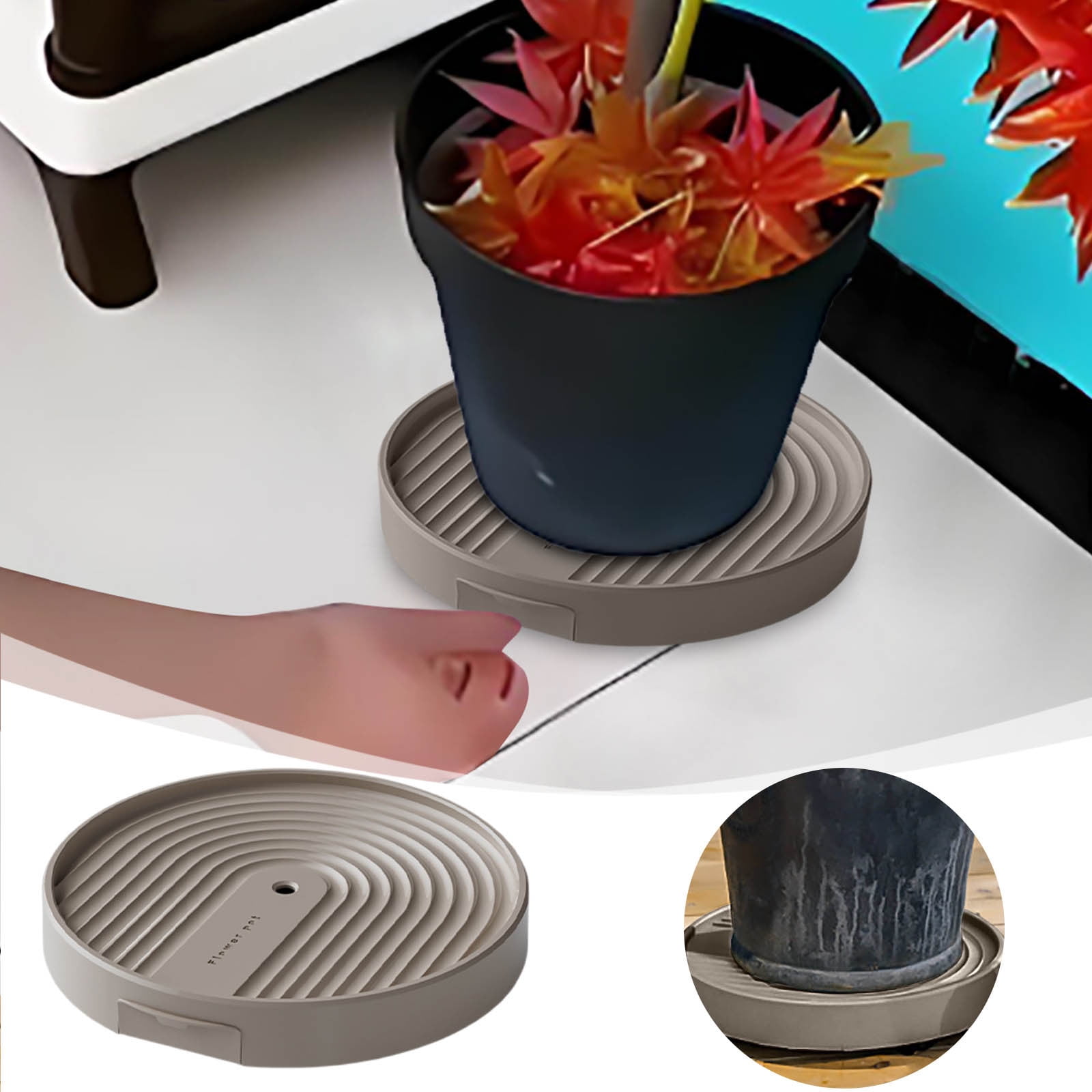 Rack, Wheeled Planter Stand Round Stand With Wheels Planter Transport ...