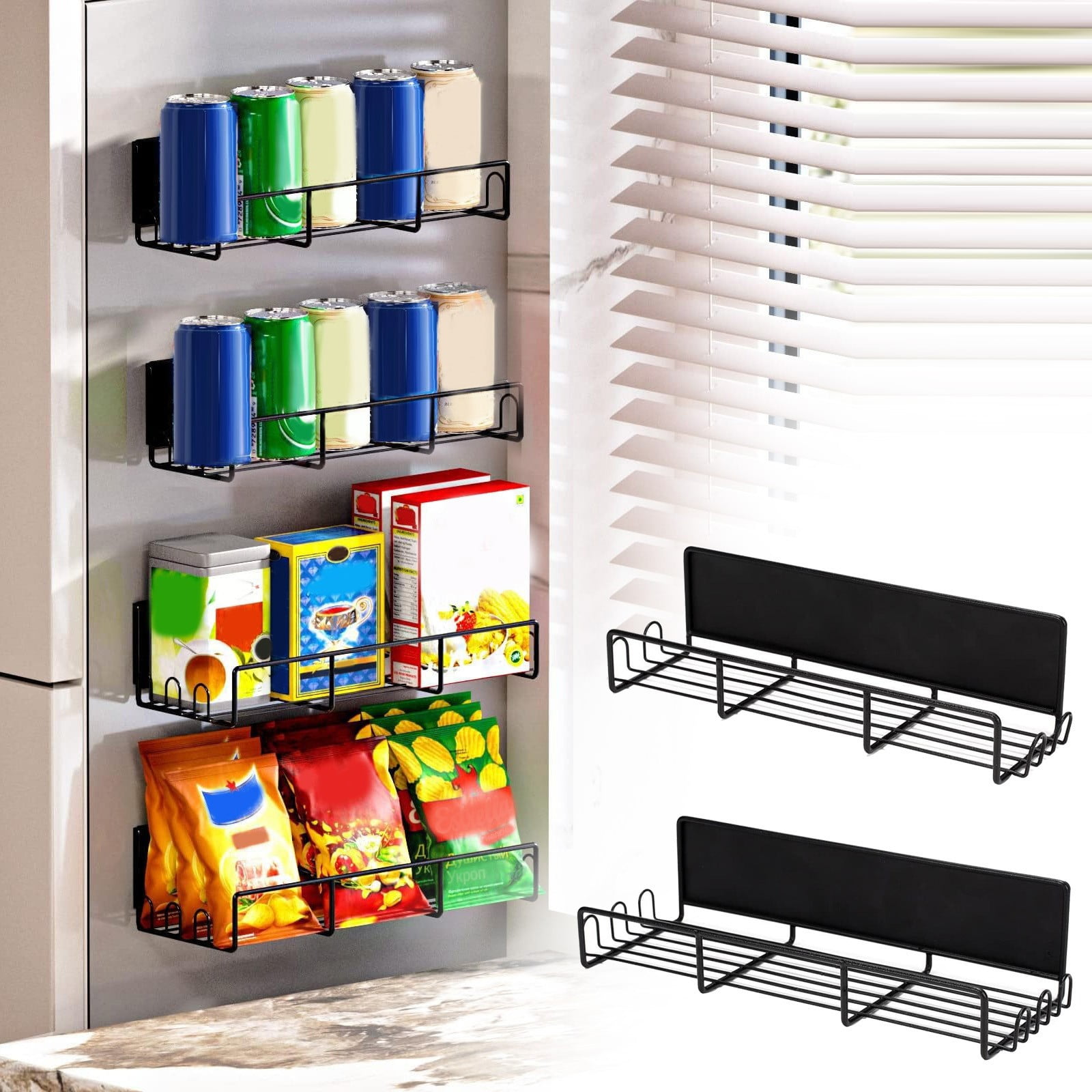 Rack Wire Shelving Perforation Suction Seasoning Rack Refrigerator ...
