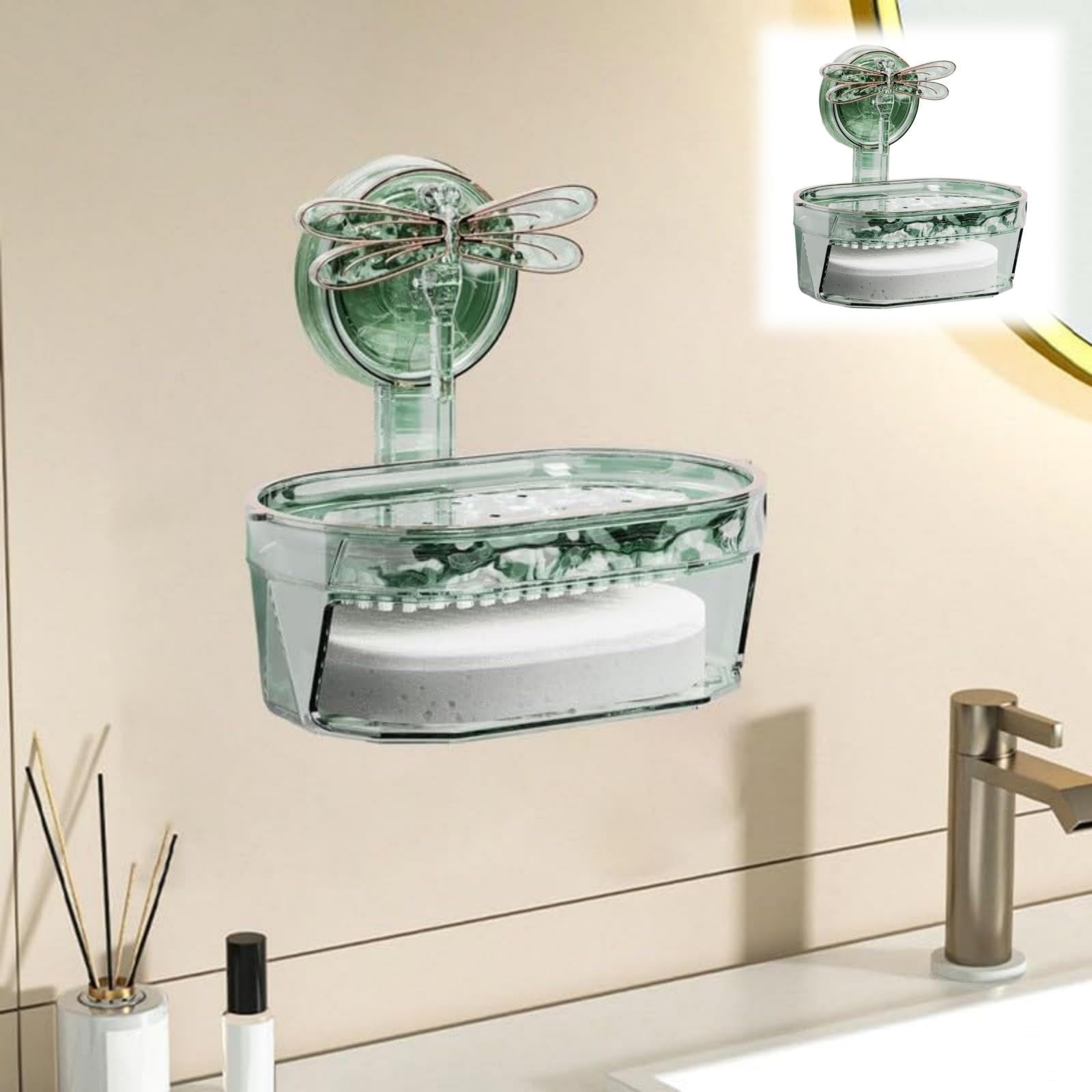 Rack Wire Shelving Suction Cup Soap Box Sponge Holder Suction Cup Soap ...