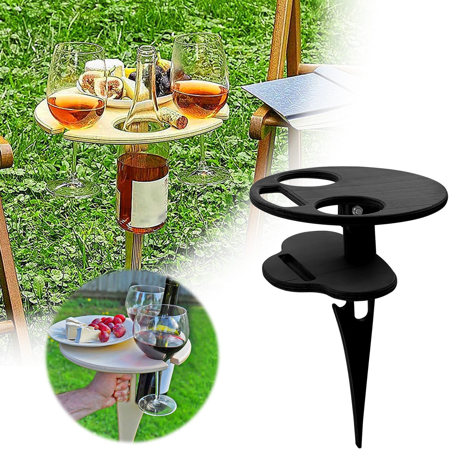 Rack Wooden Table Outdoor And Table Round Portable Table Foldable Table ...