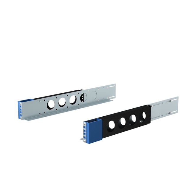 RackSolutions 2U 2Post Universal Rack Rail with Wirebar, 24" Depth ...