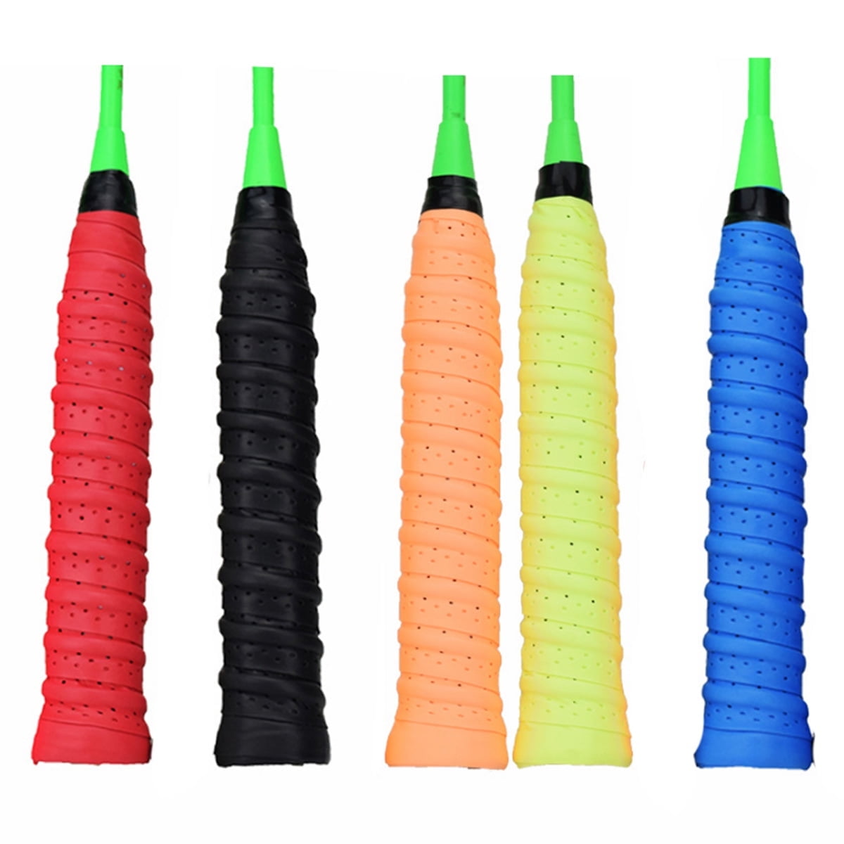 Racket Grip for Badminton Squash, Anti Slip Perforated Super Absorbent Tennis Overgrip ...