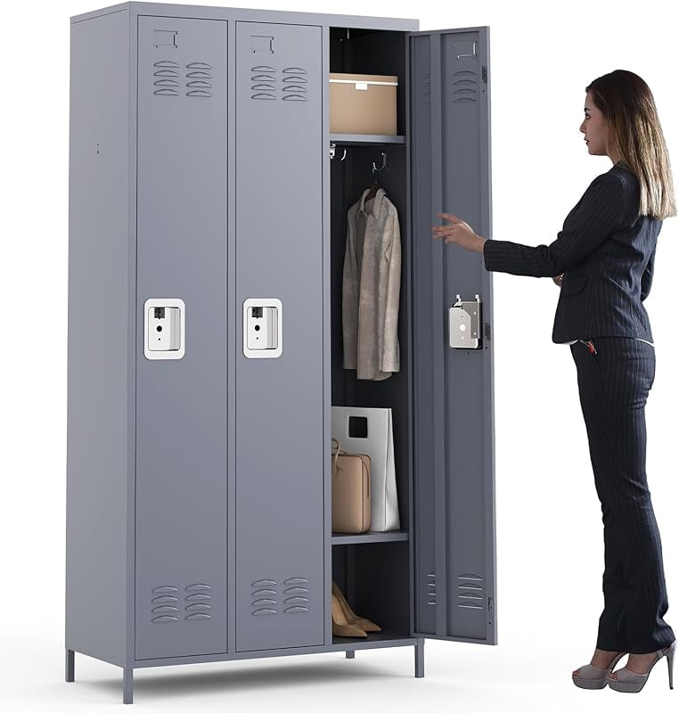 4 Doors Locker for Employees, Metal Locker Storage Cabinet for Home ...