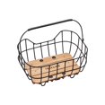 Racktime Baskit Breeze Black/Bamboo Aluminum/Bamboo 18.7x13.8x9.5 ...