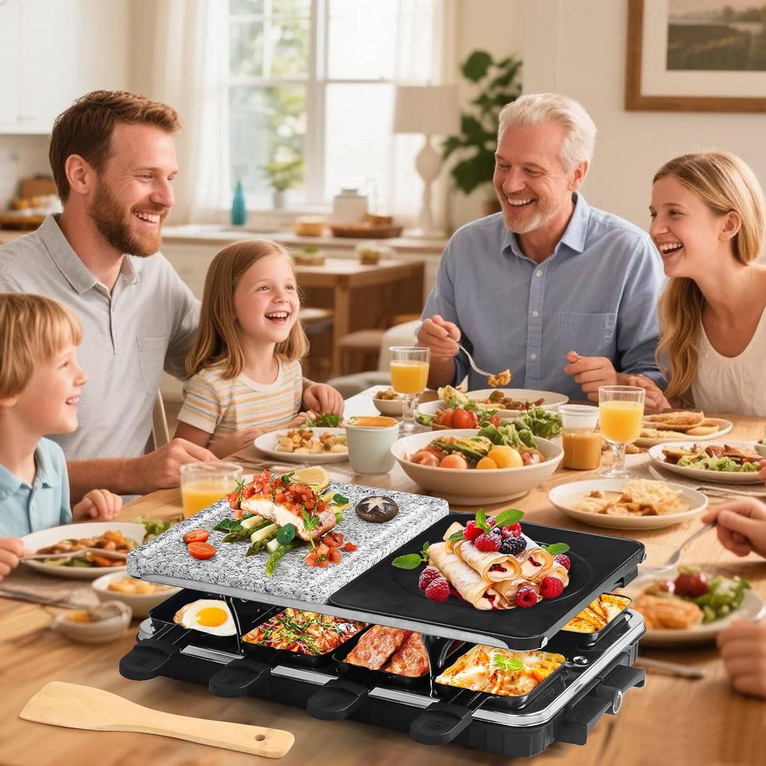 Raclette Grill Indoor Grills Electric Smokeless Korean BBQ Grill Table ...