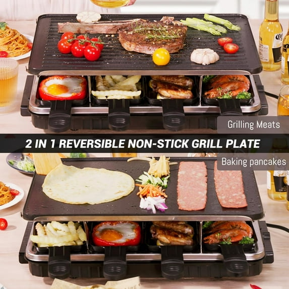Raclette Table Grill, Electric Indoor Korean Barbecue Grill, Portable ...