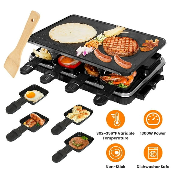 Raclette Table Grill Indoor Grill Electric Grill 1300W Portable Korean ...