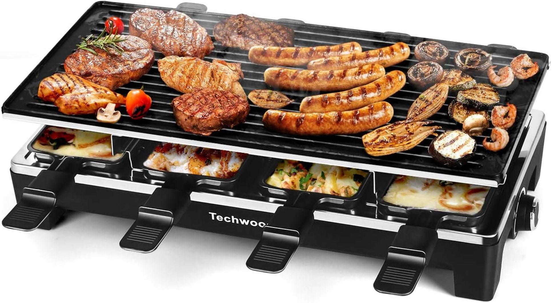 Raclette Table Grill, ZSWP Electric Indoor Grill Korean BBQ Grill ...