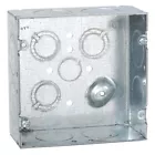 Raco 258 Electrical Box, 42 Cu In, Square Box Type, 2 Gangs, Steel ...