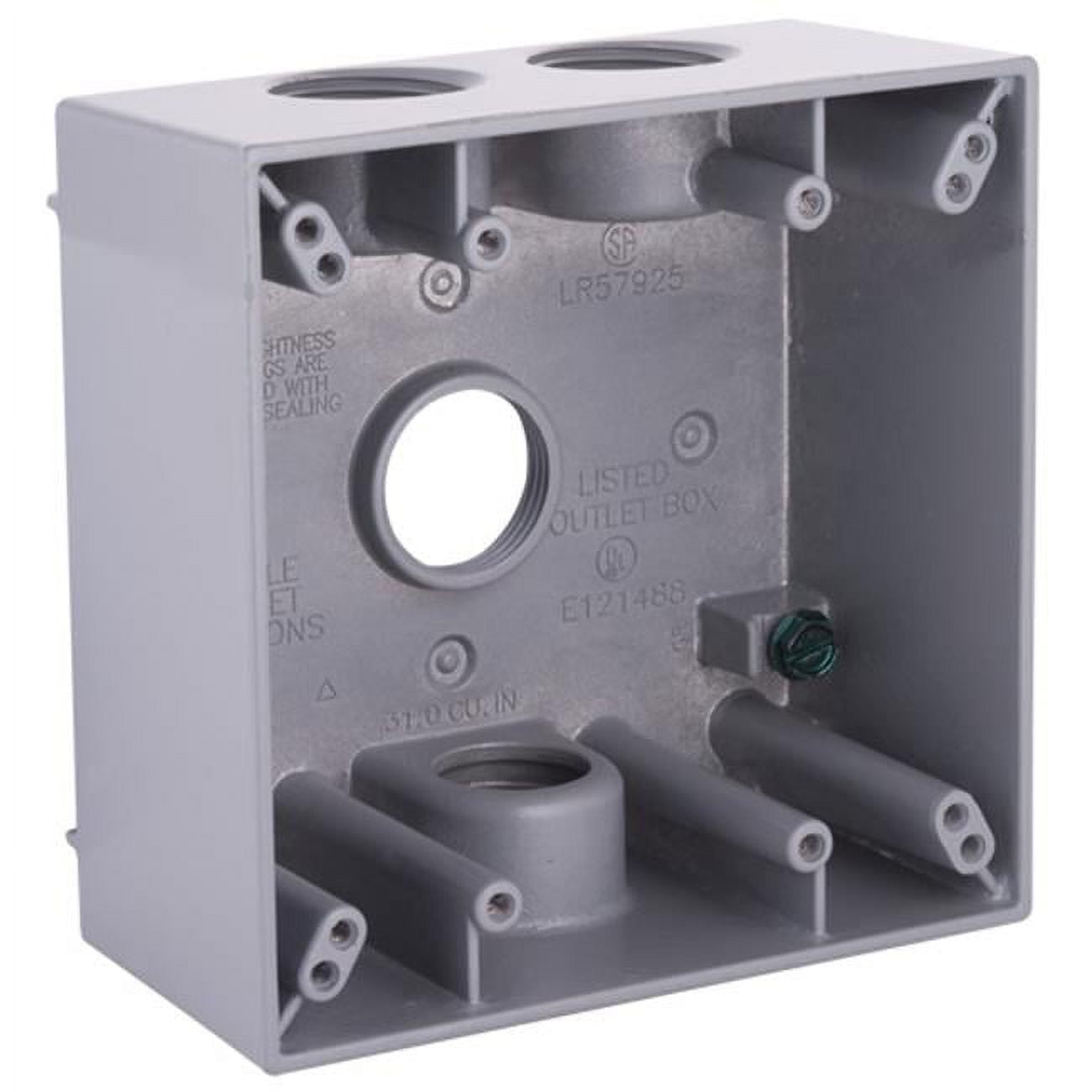 Bell Outdoor Weatherproof Box,2Gang,4Inlet,3/4 Hub 5343-0 - Walmart.com