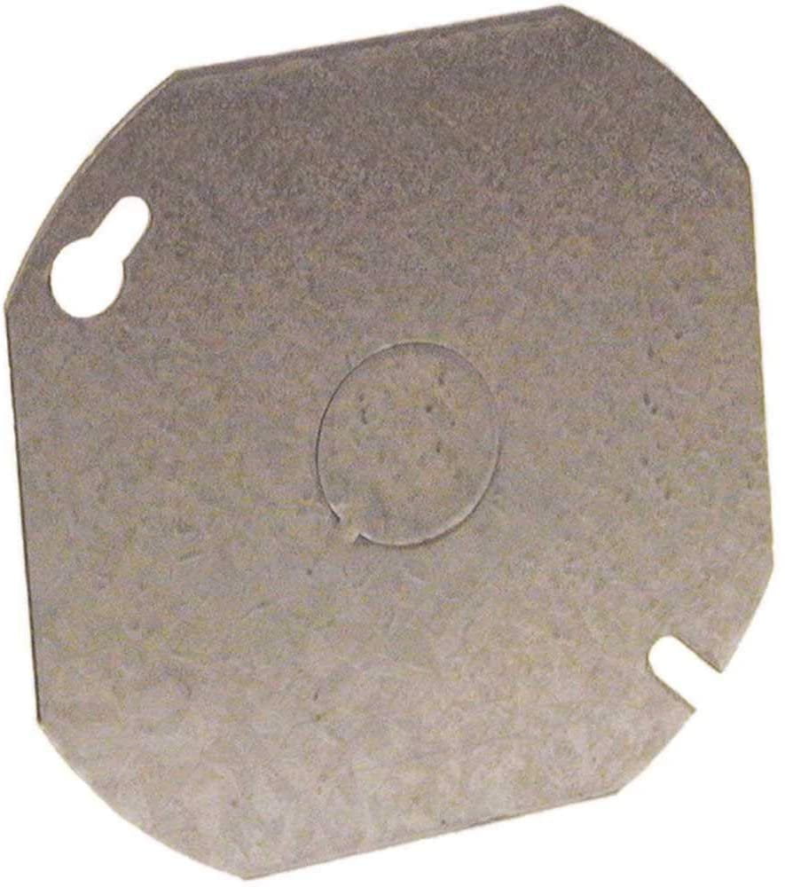 Raco 724 Octagon Cover, Flat, Steel.5-In. Knockout, 4-In. Blank ...