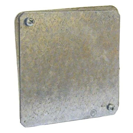 Raco 762 Electrical Box Cover, Square Box Type, 1 Gang, Galvanized ...