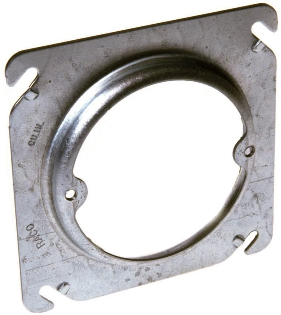Raco 8767 4" Square Box Fixture Cover, Raised 1/2", Ears 2-3/4" O.C ...
