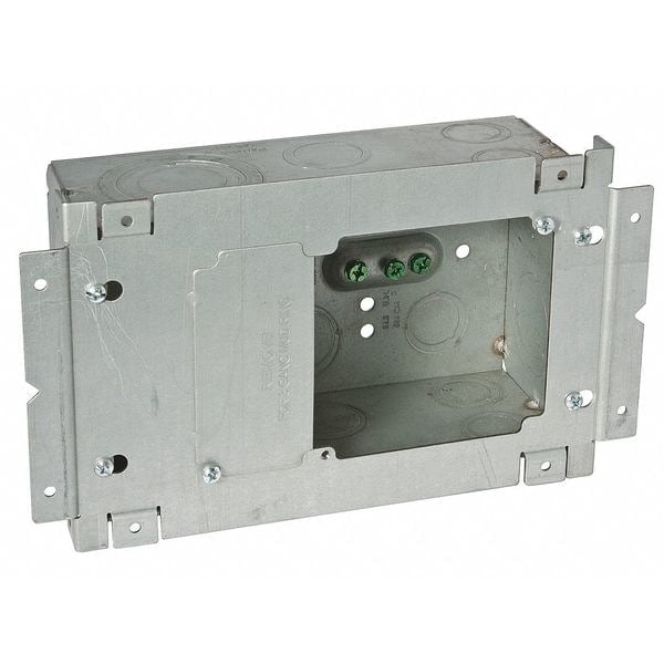 RACO Steel Electrical Box, Data Type, 2 Gangs, 135 cu in Capacity, 3-1/ ...