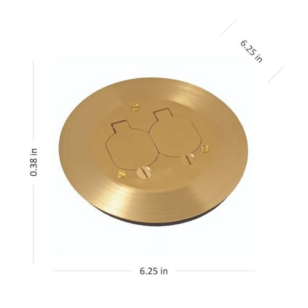 -Raco RAC5500KIT Round Floor Box Kit Device Cover, Duplex, Solid Brass ...