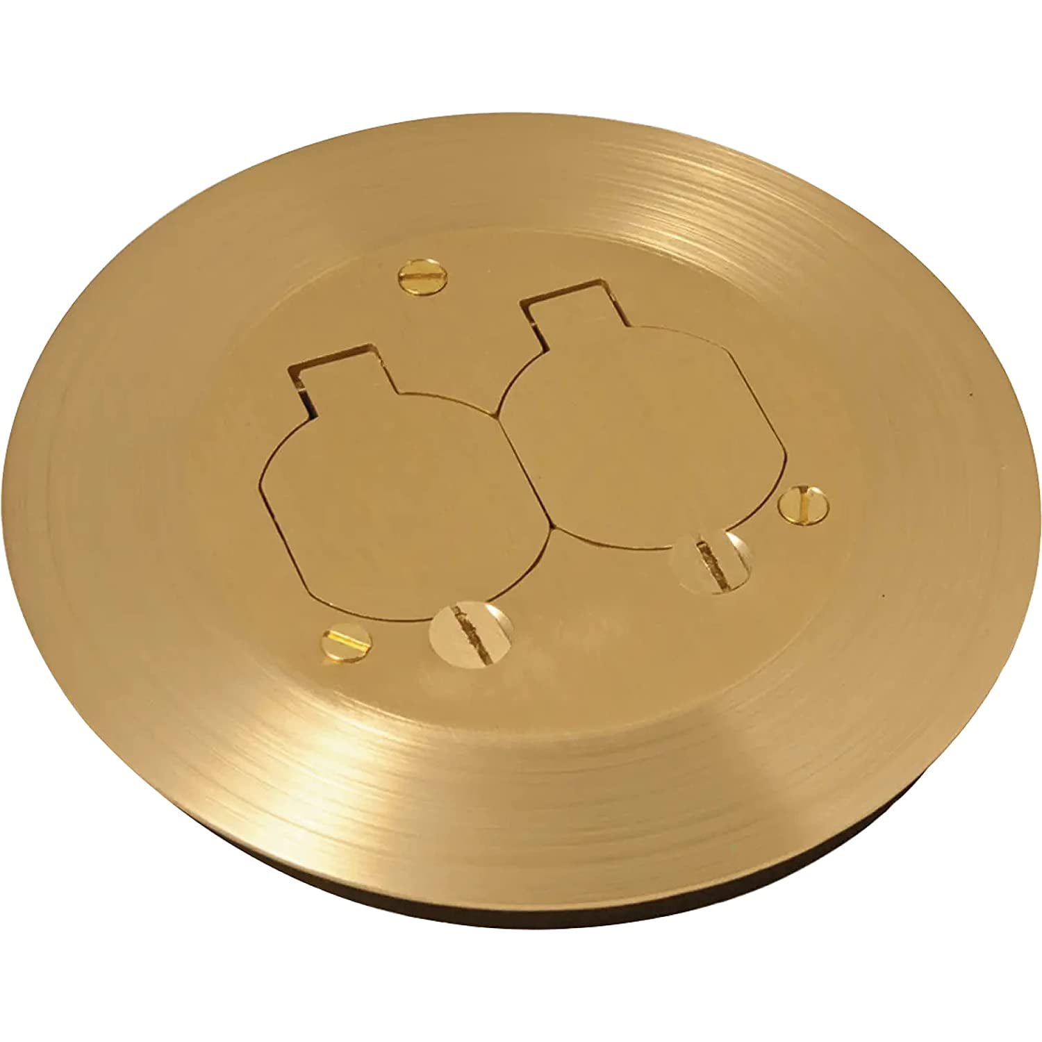 Raco RAC5500KIT Round Floor Box Kit Device Cover, Duplex, Solid Brass ...