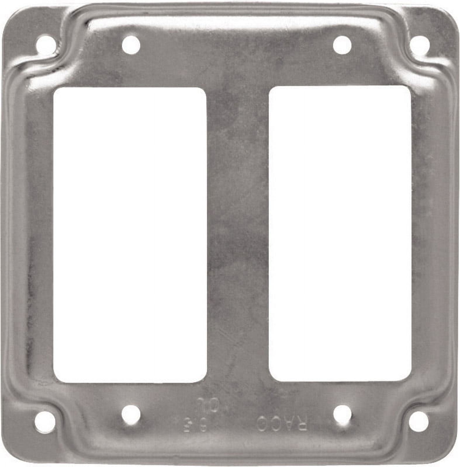 Raco Square Steel 2 gang Box Cover For 2 GFCI Receptacles - Walmart.com