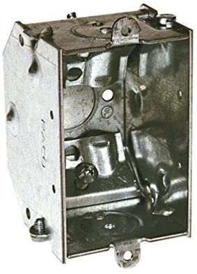 Raco Steel Switch Box With Romex Clamps 10.5 Cu In 3 " X 2 " X 2-1/4 ...