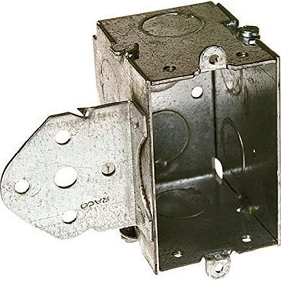 RACO Switch Box Electrical Box - 12.5 Cu In, 4 Side Knockouts, Steel, 2 ...