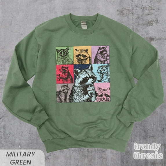 Racoon Drink Coffee T-Shirt, Funny Racoon T-Shirt, Racoon Meme T-Shirt ...