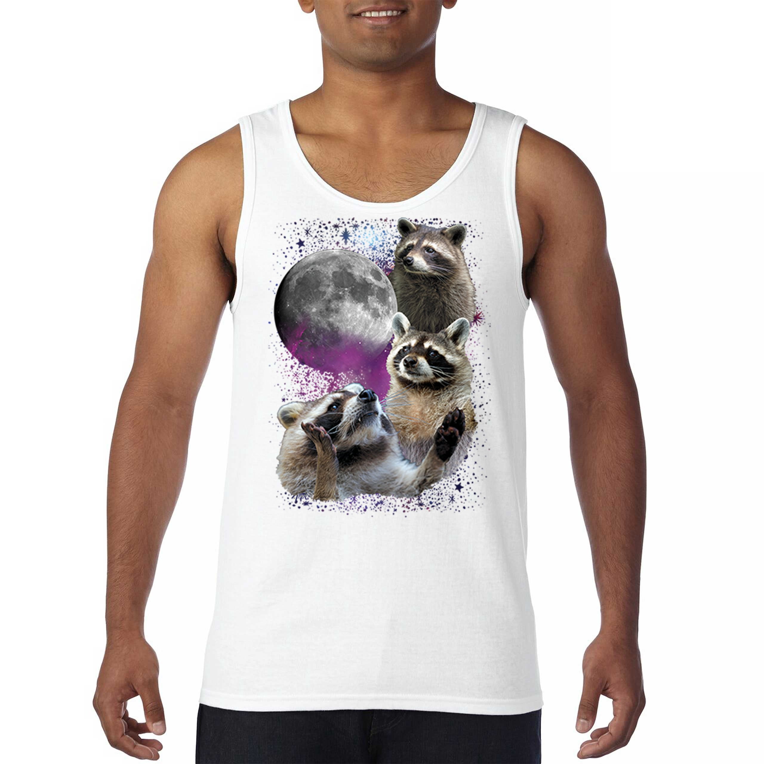 Racoons Howling at the Moon Tank Top Funny Galaxy Wildlife Universe ...