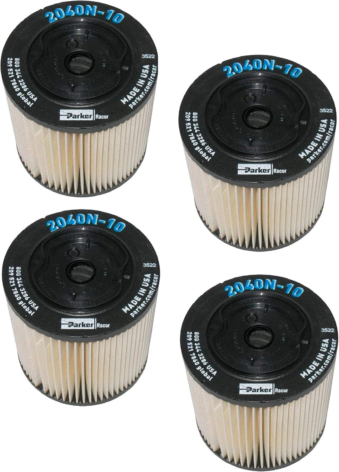 Racor 2040N-10 Fuel Water Separator Filter 4 Pack 10 Micron / Replaces ...