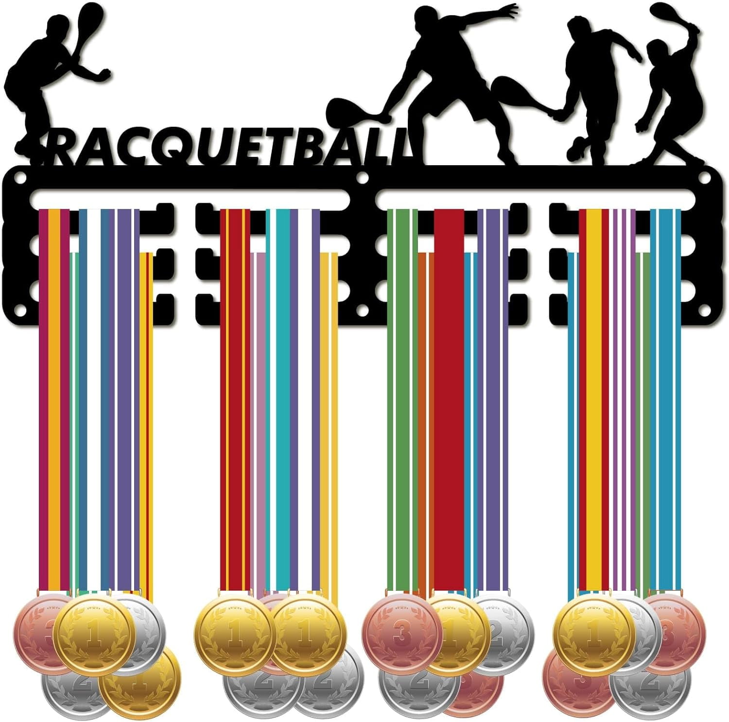 Racquetball Medal Holder Hanger Display Rack Black Metal Iron Small ...