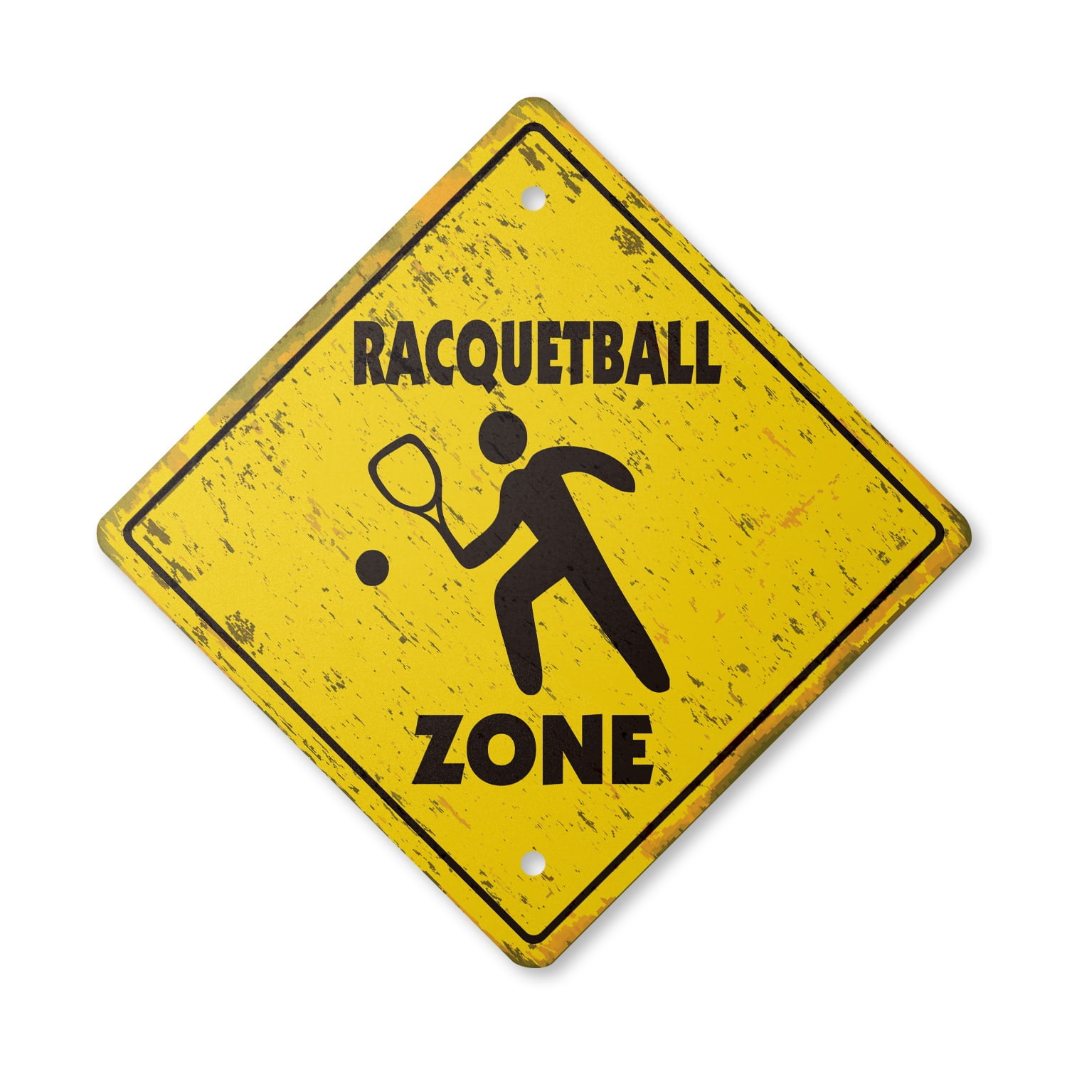 Racquetball Vintage Crossing Sign Zone Xing | Indoor/Outdoor Plastic ...