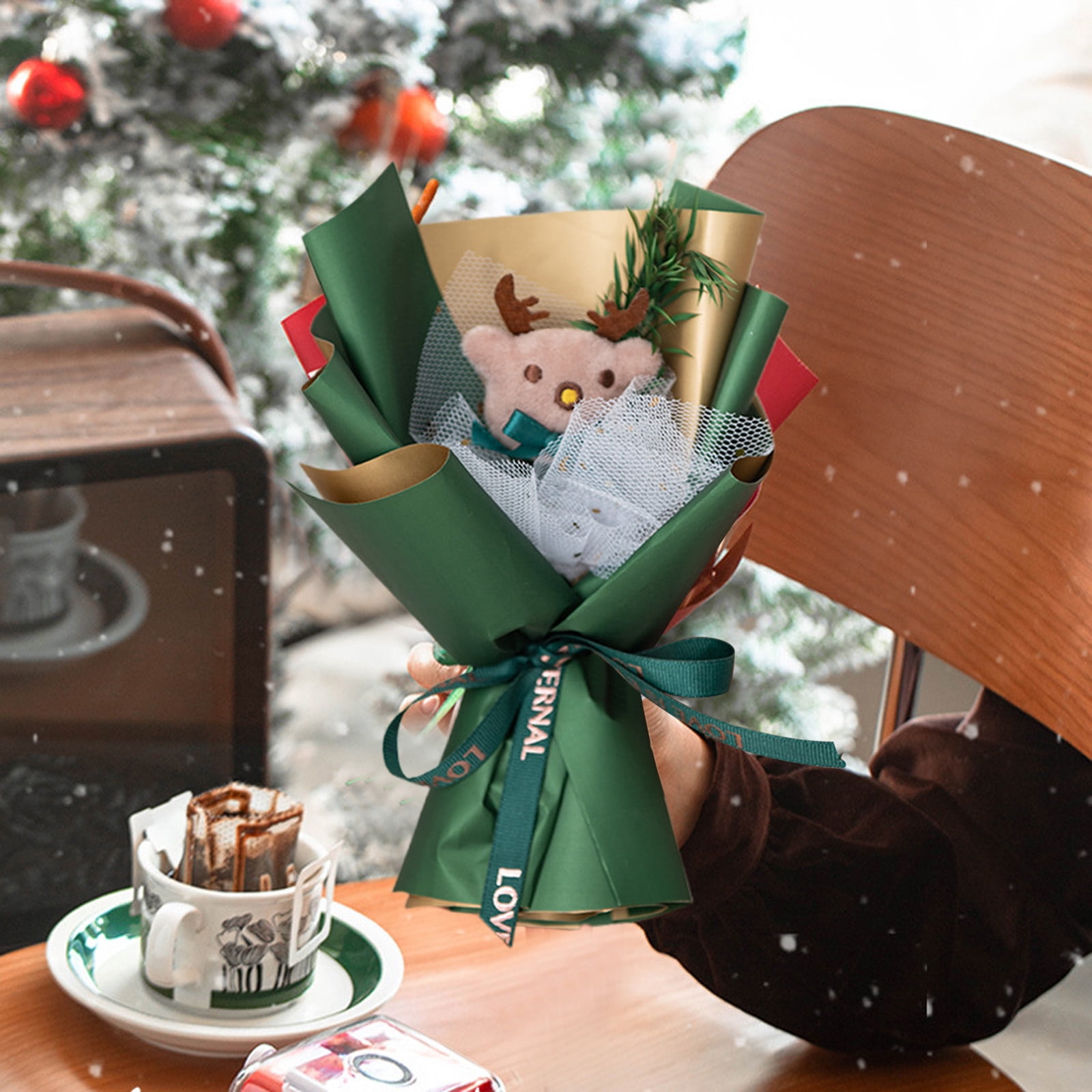 Racsoh 2024 Gifts for Christmas, Christmas Gift Doll Bouquet Dried ...